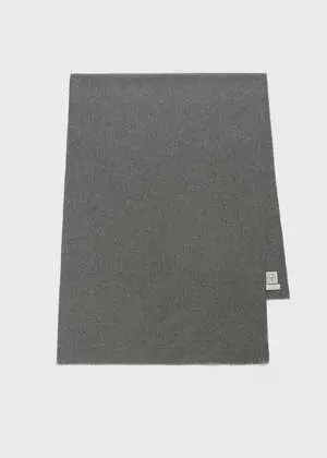 TOTEME Wide Classic Wool Scarf Mid - Grey