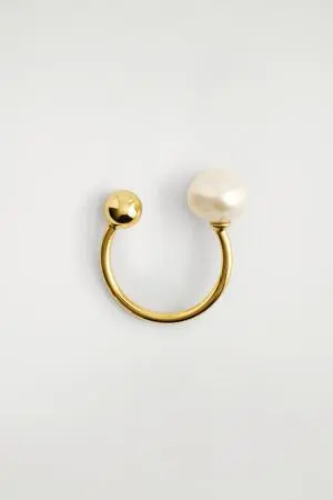 Cos Floating Freshwater Pearl Ring - Gold
