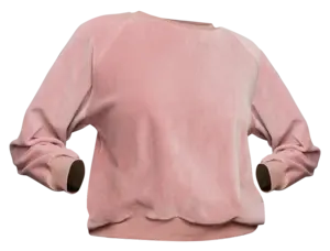 Carbon38 Velour Raglan Pullover - Blush