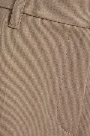Brunello Cucinelli Cropped Cotton-twill Pants - Sand