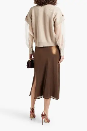 Brunello Cucinelli Embellished Paneled Sweater