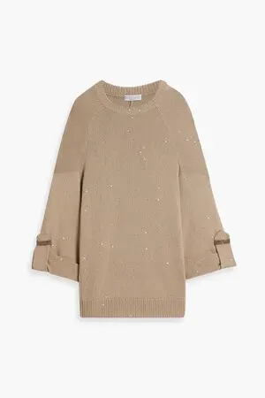 Brunello Cucinelli Embellished Wool-cashmere Sweater