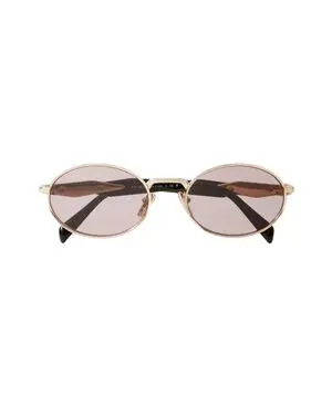 Prada Oval-frame Sunglasses - Gold