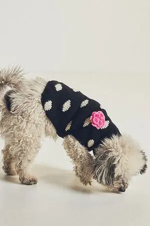 CHILLY DOG Hand-knit Pet Sweater - Black
