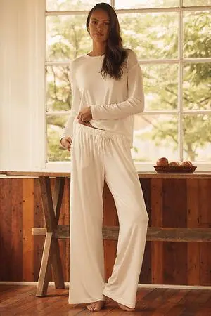 Eberjey Gisele Everyday Straight-leg Lounge Pants - Ivory