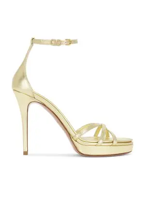 Valentino Garavani Gold Tone Sandals For Women