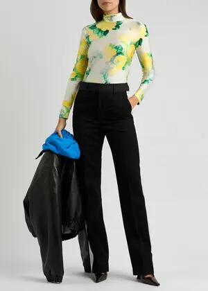MERYLL ROGGE Floral-print Jersey Top