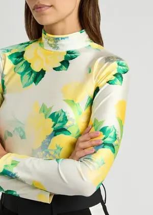 MERYLL ROGGE Floral-print Jersey Top
