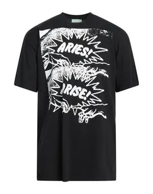 Aries T-shirt Size Cotton - Black