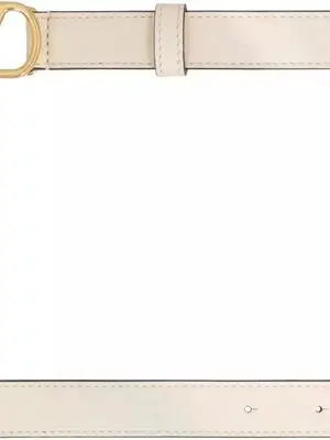 Valentino Garavani Vlogo Signature Leather Belt - Neutrals