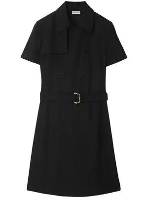 Burberry Belted Wool Minidress