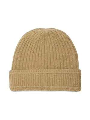 Burberry Logo Patch Beanie - Neutrals