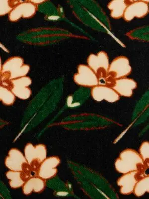 La DoubleJ Floral-print Cropped Trousers - Black
