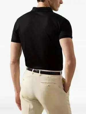 Ralph Lauren Purple Label Logo-embroidered Polo Shirt - Black