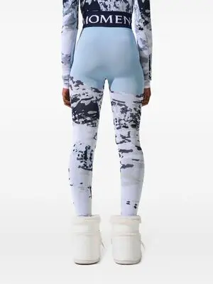 Perfect Moment Landscape-jacquard Leggings - Blue
