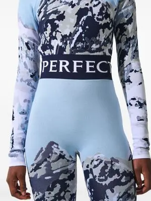 Perfect Moment Landscape-jacquard Leggings - Blue