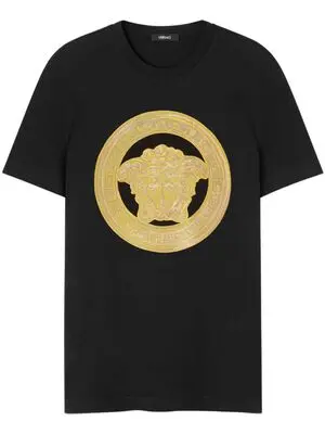 Versace Medusa-embroidered T-shirt