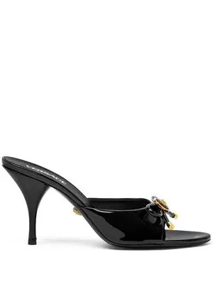 Versace 85mm Opera Bow Mules - Black