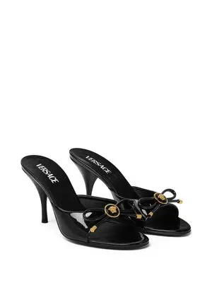 Versace 85mm Opera Bow Mules - Black