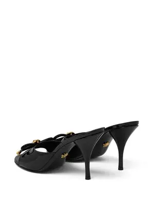 Versace 85mm Opera Bow Mules - Black