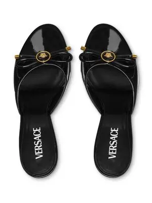 Versace 85mm Opera Bow Mules - Black