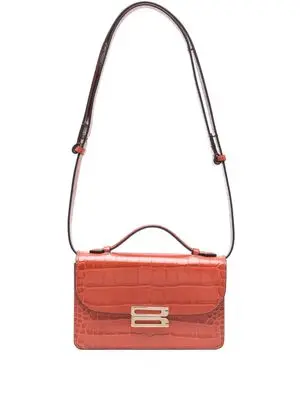 Victoria Beckham Croc Effect Shoulder Bags