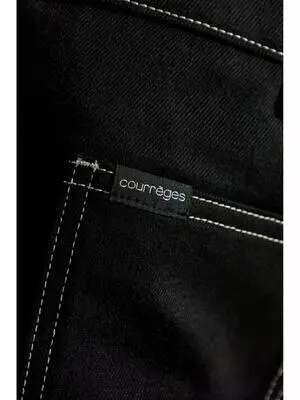 COURREGES Denim Straight Skirt - Black