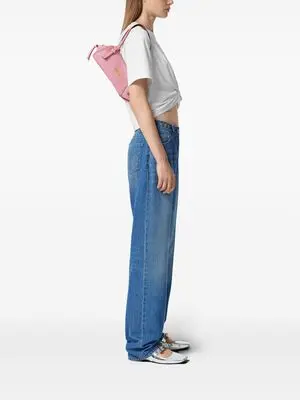 Versace Tag Bowling Shoulder Bag - Pink