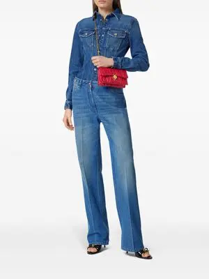 Versace Quilted Nappa Mini Bag With Medusa '95 Closure - Red