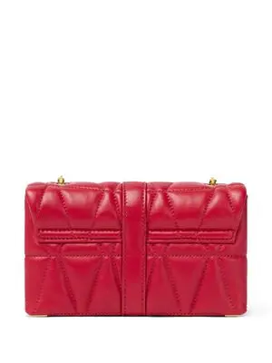 Versace Quilted Nappa Mini Bag With Medusa '95 Closure - Red