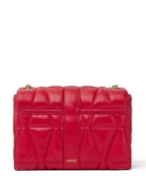Versace Kleio Quilted Shoulder Bag - Red