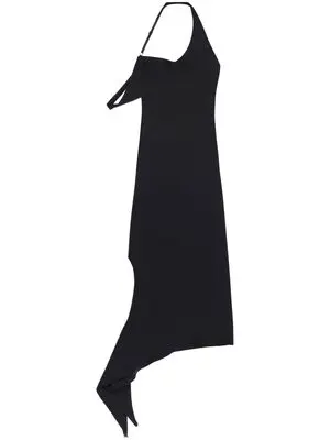COURREGES Undressed Crepe Maxi Dress - Black