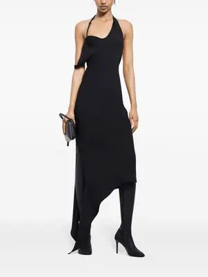 COURREGES Undressed Crepe Maxi Dress - Black
