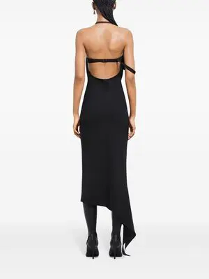 COURREGES Undressed Crepe Maxi Dress - Black