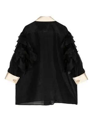 EDWARD ACHOUR PARIS Ruffled Silk Shirt