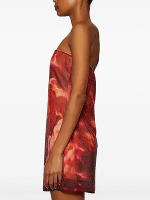 Alexander Wang Crystal-embellished Cloud-print Mini Dress