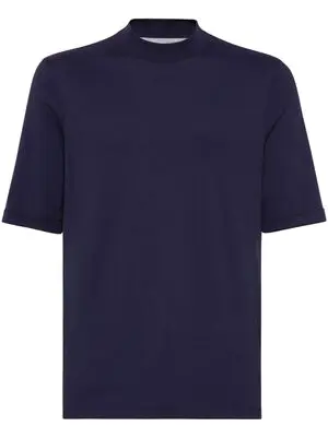 Brunello Cucinelli Cotton Mock-neck T-shirt