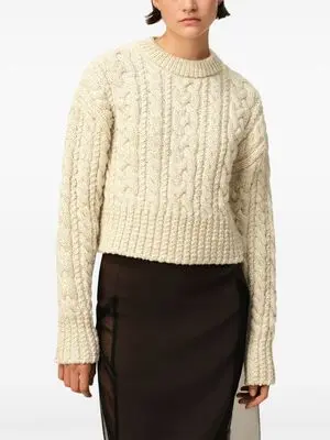 AMI Paris Cable Knit Lurex Jumper