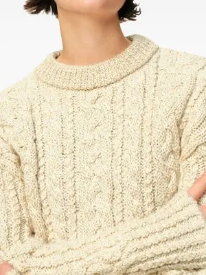 AMI Paris Cable Knit Lurex Jumper