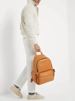 Brunello Cucinelli Leather Travel Backpack - Brown