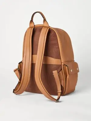 Brunello Cucinelli Leather Travel Backpack - Brown