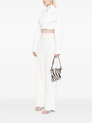 Jacquemus Rond Carré Mini Bag In Zebra Print Calf Leather