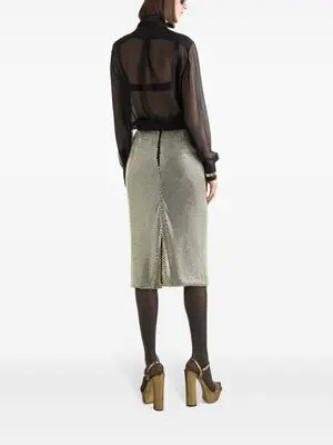 Dolce & Gabbana Pussy-bow Silk Chiffon Shirt - Black