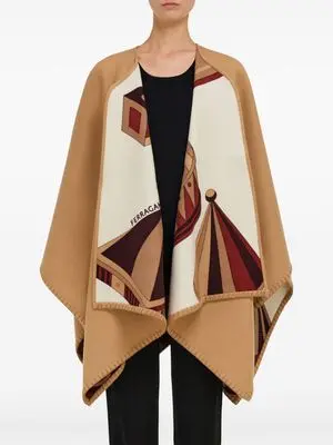 FERRAGAMO Nadir-print Reversible Cape