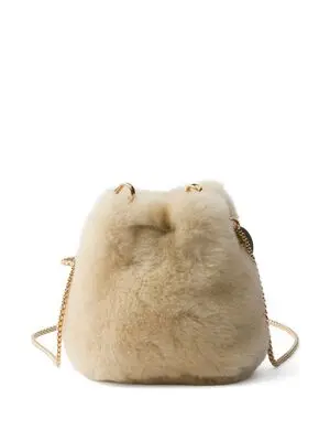 Prada Shearling Mini Bag - Neutrals