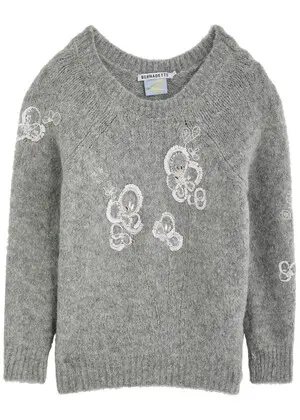 Bernadette Orchidea Embellished Alpaca-blend Jumper