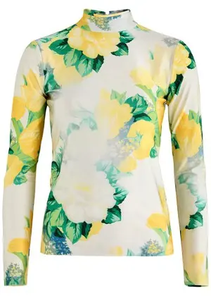 MERYLL ROGGE Floral-print Jersey Top - Multi Print