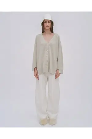 Rosetta Getty Ribbed Paneled Cardigan