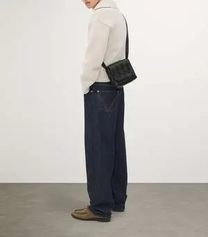 Bottega Veneta Intreccio Diago Cross-body Bag - Grey