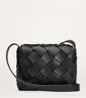 Bottega Veneta Intreccio Diago Cross-body Bag - Grey